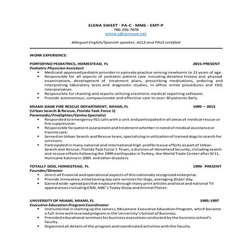Elena Sweet Resume | DOCX