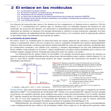 EL ENLACE EN LAS MOLÉCULAS | PDF