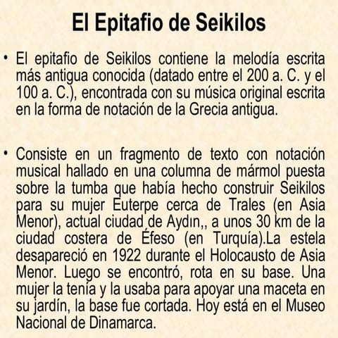 El epitafio de seikilos | PDF