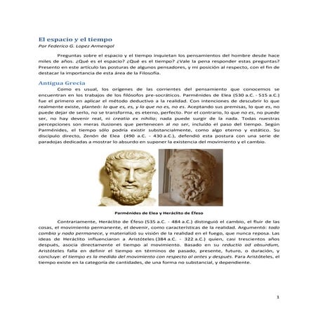 El espacio y el tiempo | PDF