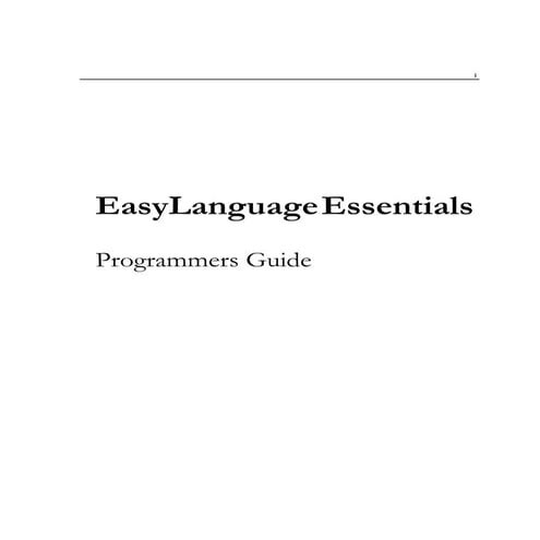 El essentials | PDF | Programming Languages | Computing