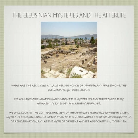 Eleusinian mysteries | PPT