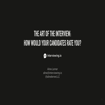 Aline Lerner: The Art of the Interview | PDF