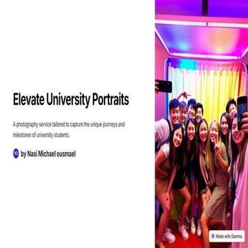 Elevate-University-Portraits.pdf planning of job opportunities | PDF