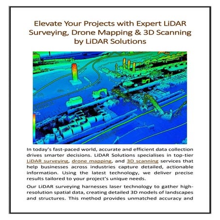 Elevate Your Projects with Expert LiDAR Surveying, Drone Mapping & 3D ...