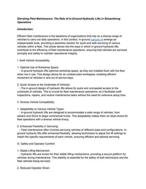 Benefits of Hydraulic Hand Pumps | PDF