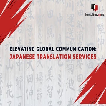 Elevating Global Communication Japanese Translation Services | PDF