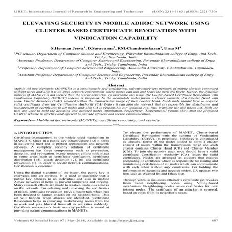 Elevating Security In Mobile Adhoc Network Using Pdf