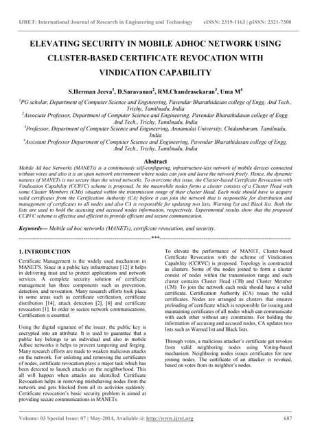 Elevating Security In Mobile Adhoc Network Using Pdf