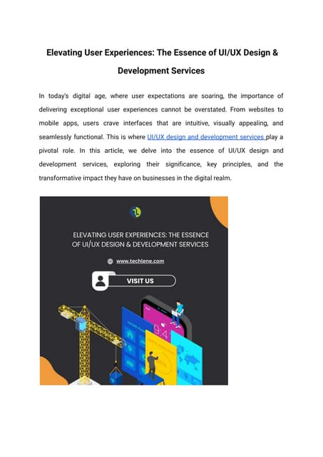 Introduction to Our UI/UX Design Services | PDF