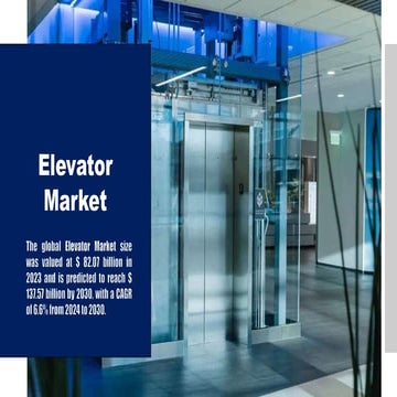 Ascending Innovation: Exploring the Elevator Market | PPTX | Business ...
