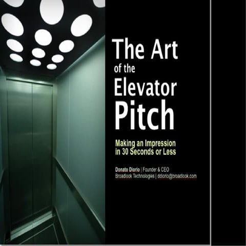 Elevator pitch | PPT