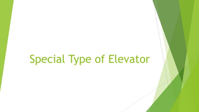 Elevator & Its working principle | PPTX