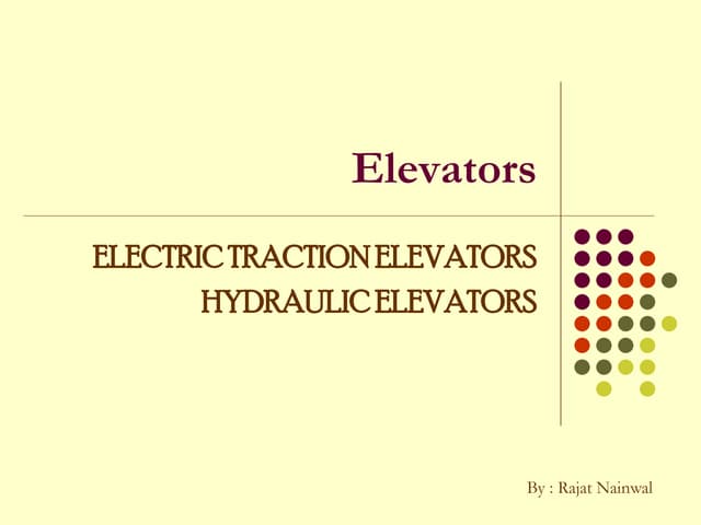 Elevator Codes in India -- IS 14665 at a glance | PPTX
