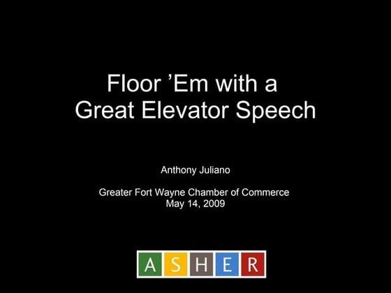 Ten Rules for Creating a Compelling Elevator Speech | PPT