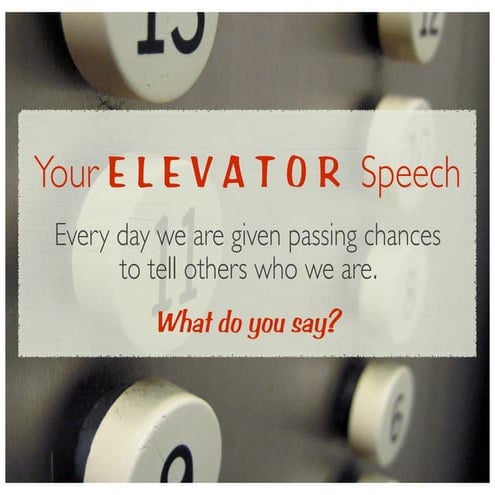 Elevator Speech | PDF