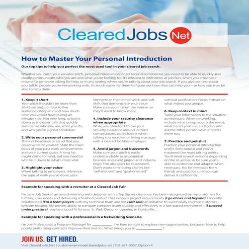 How to Master Your Personal Introduction | PDF