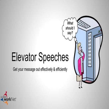 Elevator Speech | PPTX