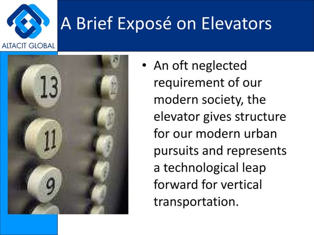 Elevator & Its working principle | PPTX