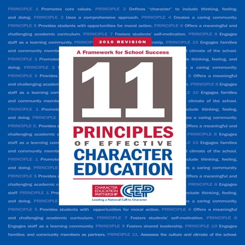 Eleven Principles of Effective Character Education | PDF