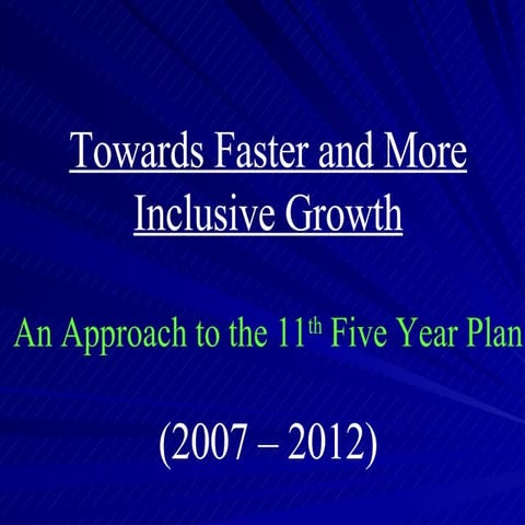 Eleventh Five Year Plan | PPT