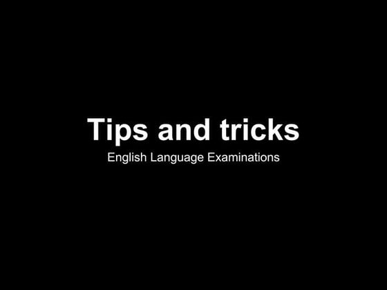 Secondary 3 EL Mid Year Examination tips and tricks | PPT