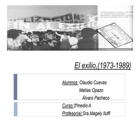 El exilio,(1973 1989) | PPTX