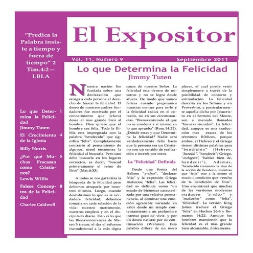 El Expositor (Septiembre 2011) | PDF