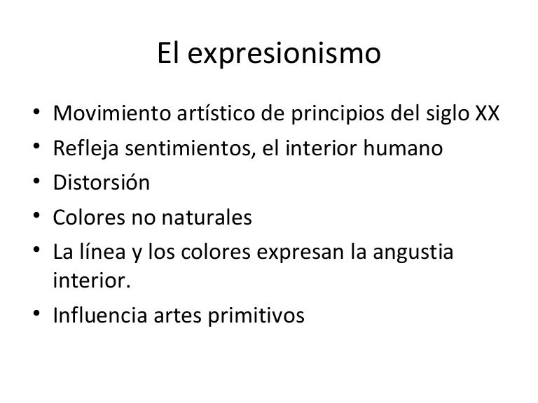 El expresionismo