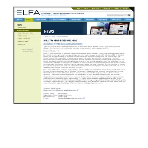 ELFA Announcement | PDF