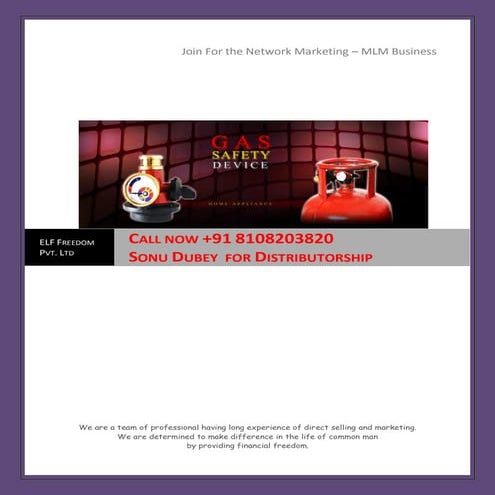 Elf freedom products - direct selling and marketing MLM Business | PDF