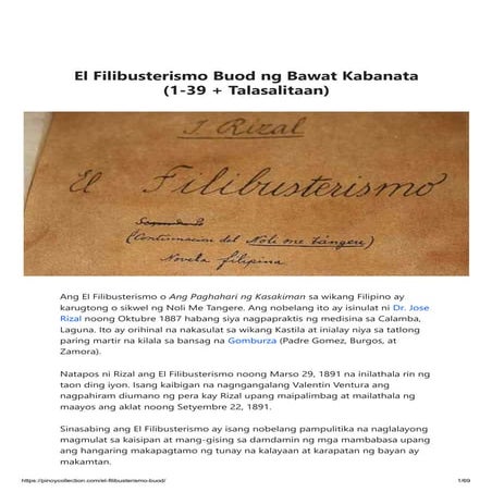 El Filibusterismo KABANATA 25.pdf -Grade 10 | PDF