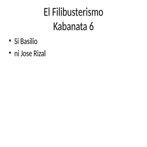 Kabanata 6 Si Basilio(Buod, introduction of characters, talasalitaan ...