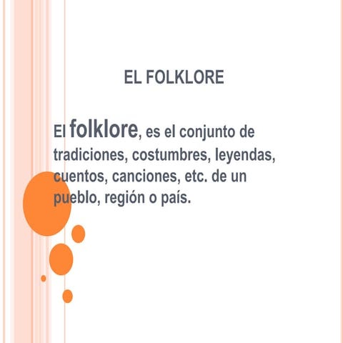 El folklore | PPTX