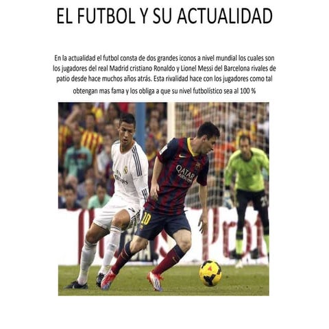 El futbol y su actualidad | PPTX