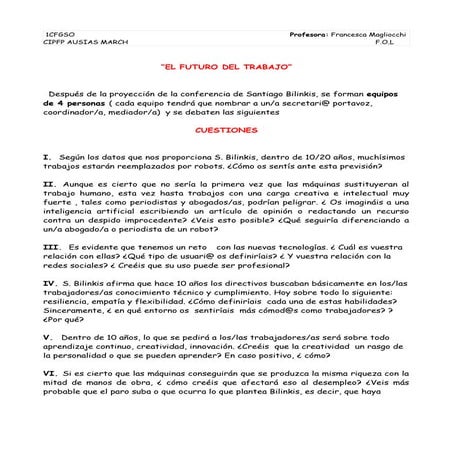 El futuro del trabajo | PDF