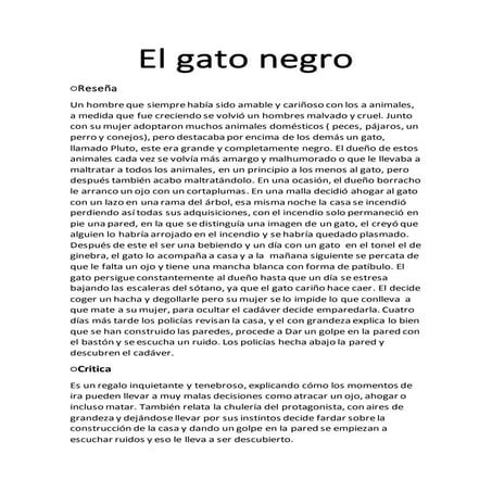El gato negro | DOCX