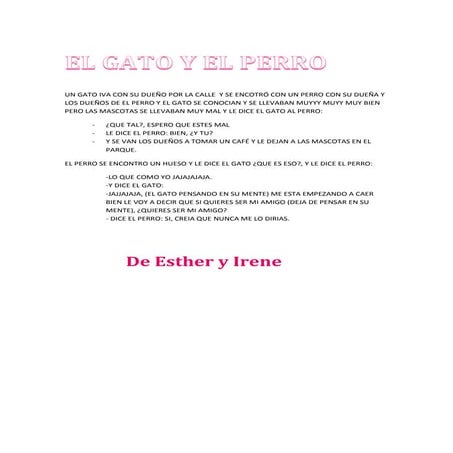 El gato y el perro. | DOCX