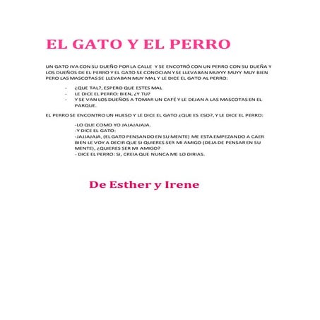 El gato y el perro. | DOCX
