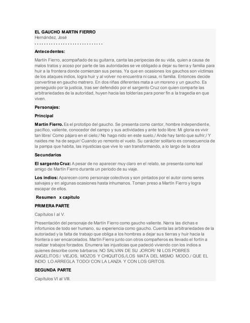 El gaucho martín fierro | PDF