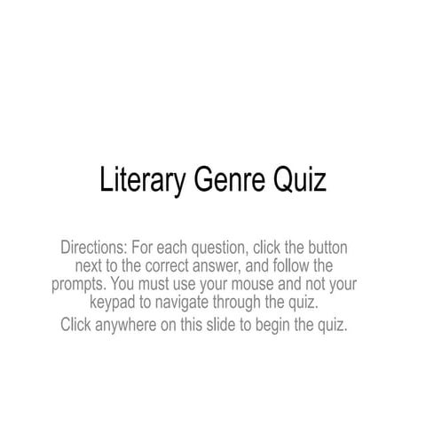 El Genre Quiz | PPTX