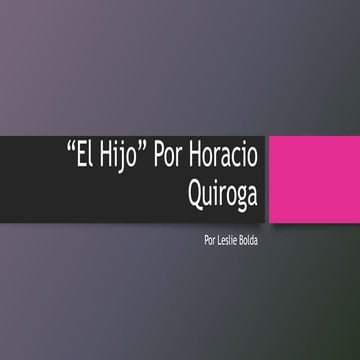El hijo | PPTX