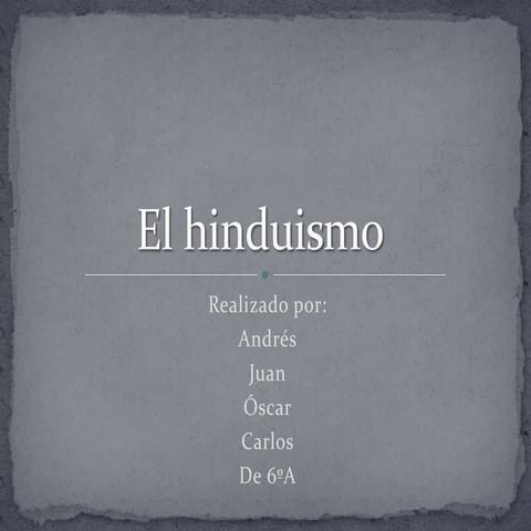El hinduismo. Religión, Antropología Rel | PDF