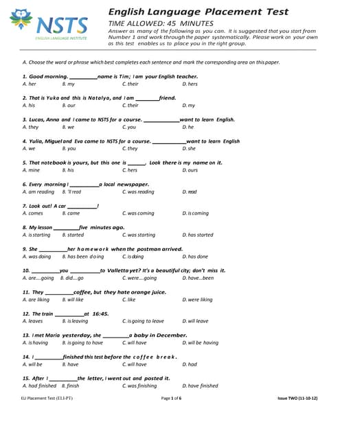Full placement-test | DOC