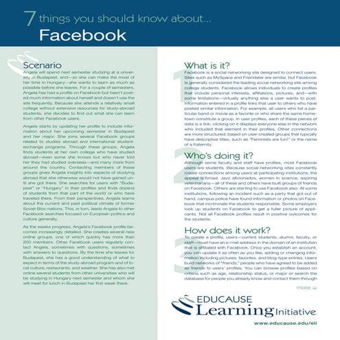 Introduction To Facebook: Opportunities and Challenges For The ...