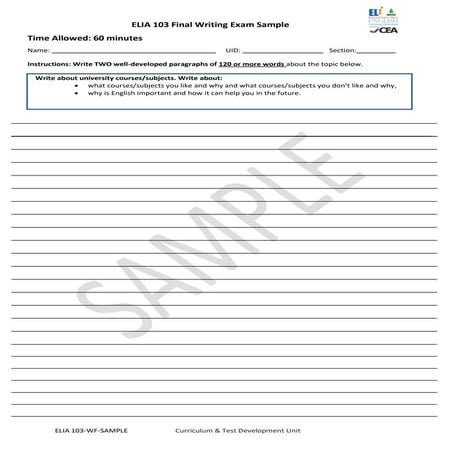 ELIA 103 Final Writing Exam Sample.pdf