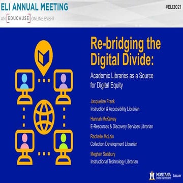 Re-Bridging the Digital Divide: Academic Libraries as a Source for ...