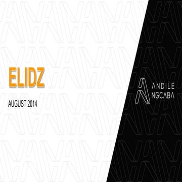 ELIDZ Presentation: The Internet Economy in Africa | PPT