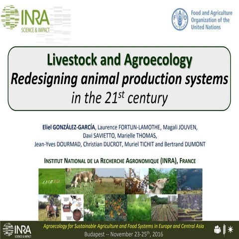 Livestock and Agroecology: Redesigning animal production systems | PPT