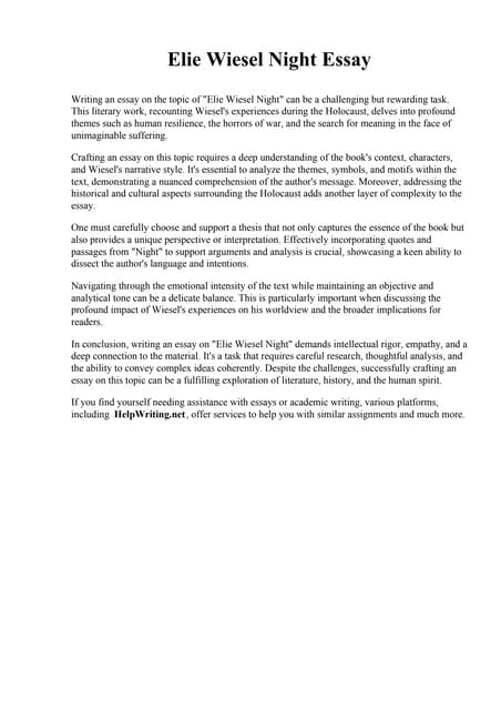 Night By Elie Wiesel Essay.pdf